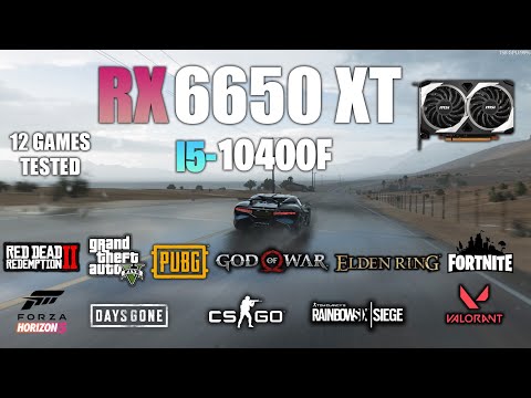 RX 6650 XT + i5 10400F : Test in 12 Games - AMD RX 6650 Gaming
