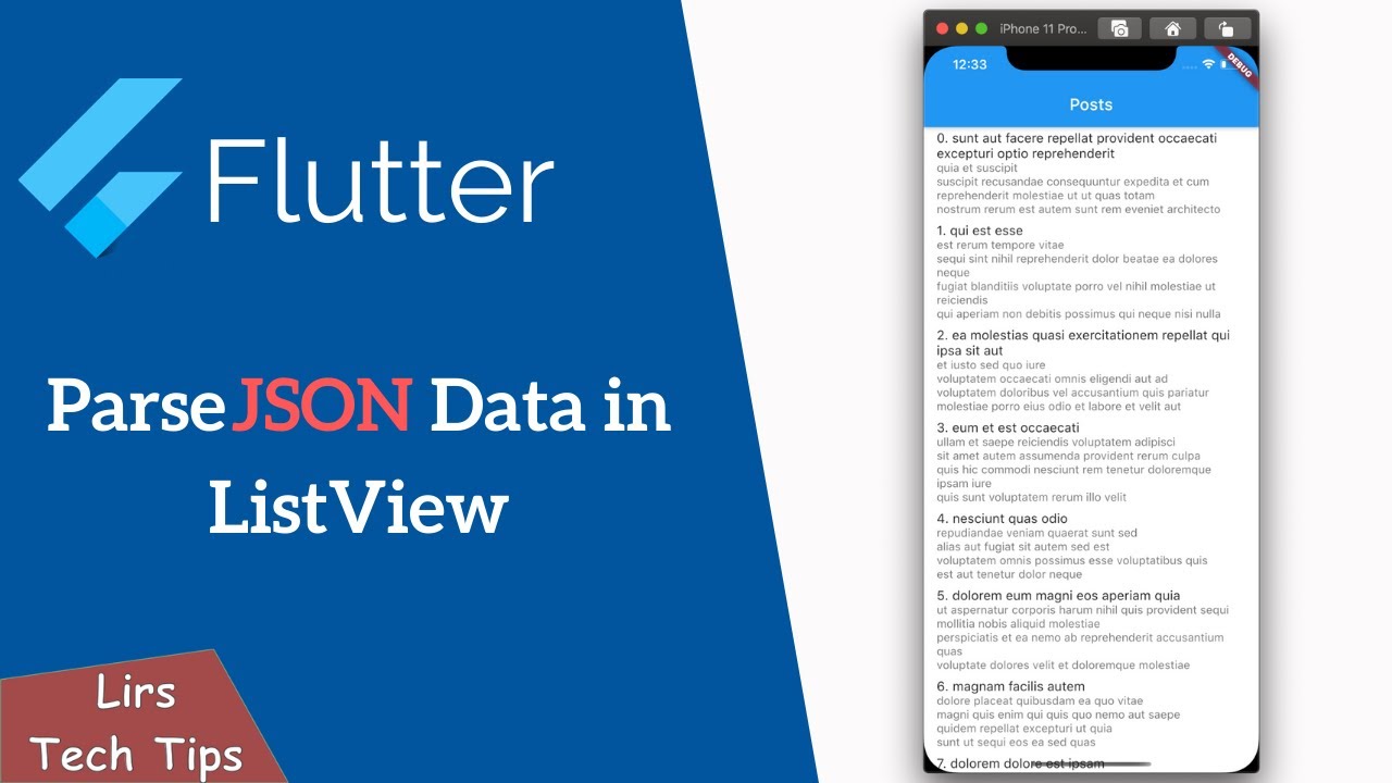 Flutter: Parse JSON DATA in LISTVIEW