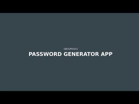How to generate strong random password | GroupDocs Password Generator