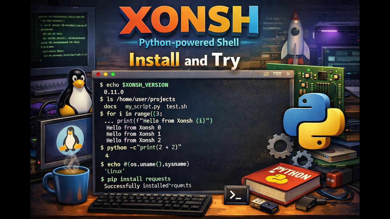 XONSH: Python powered Shell   Install and Try!