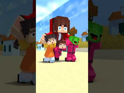 JJ and Mikey Bigger And Bigger SQUID GAME Doll - Maizen Minecraft Animation