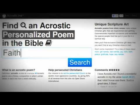 Acrostic poems about Faith