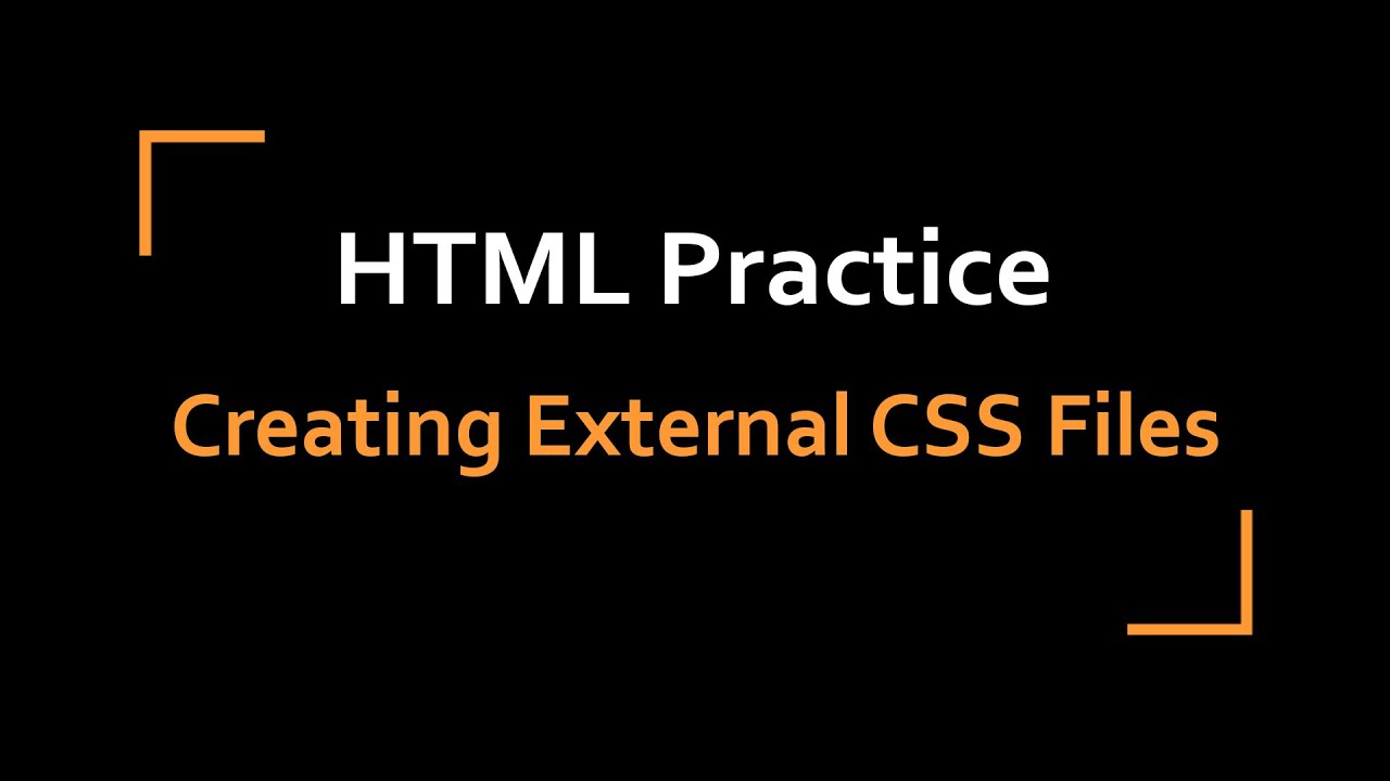 Creating External CSS Files