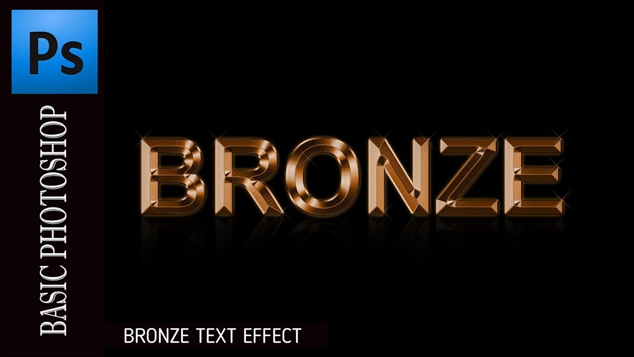 Bronze text Effects - Basic Photoshop T.