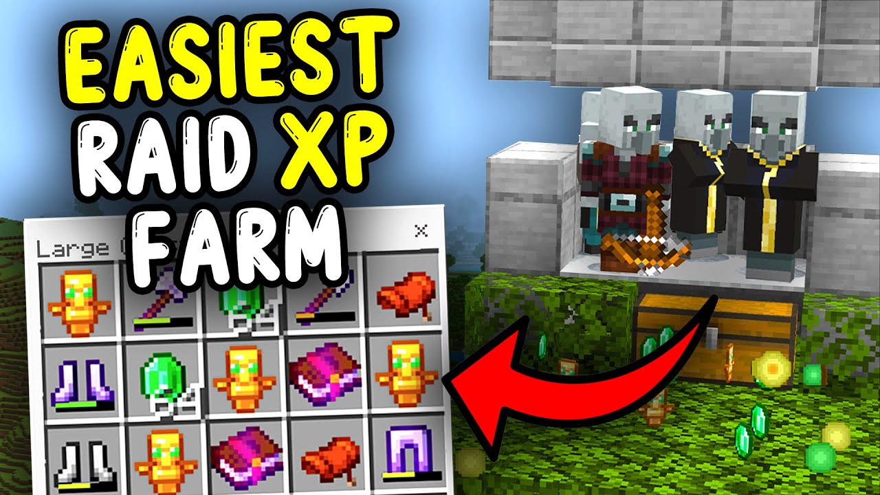 NEW EASIEST RAID XP FARM Minecraft Bedrock 1.21/26.1+!