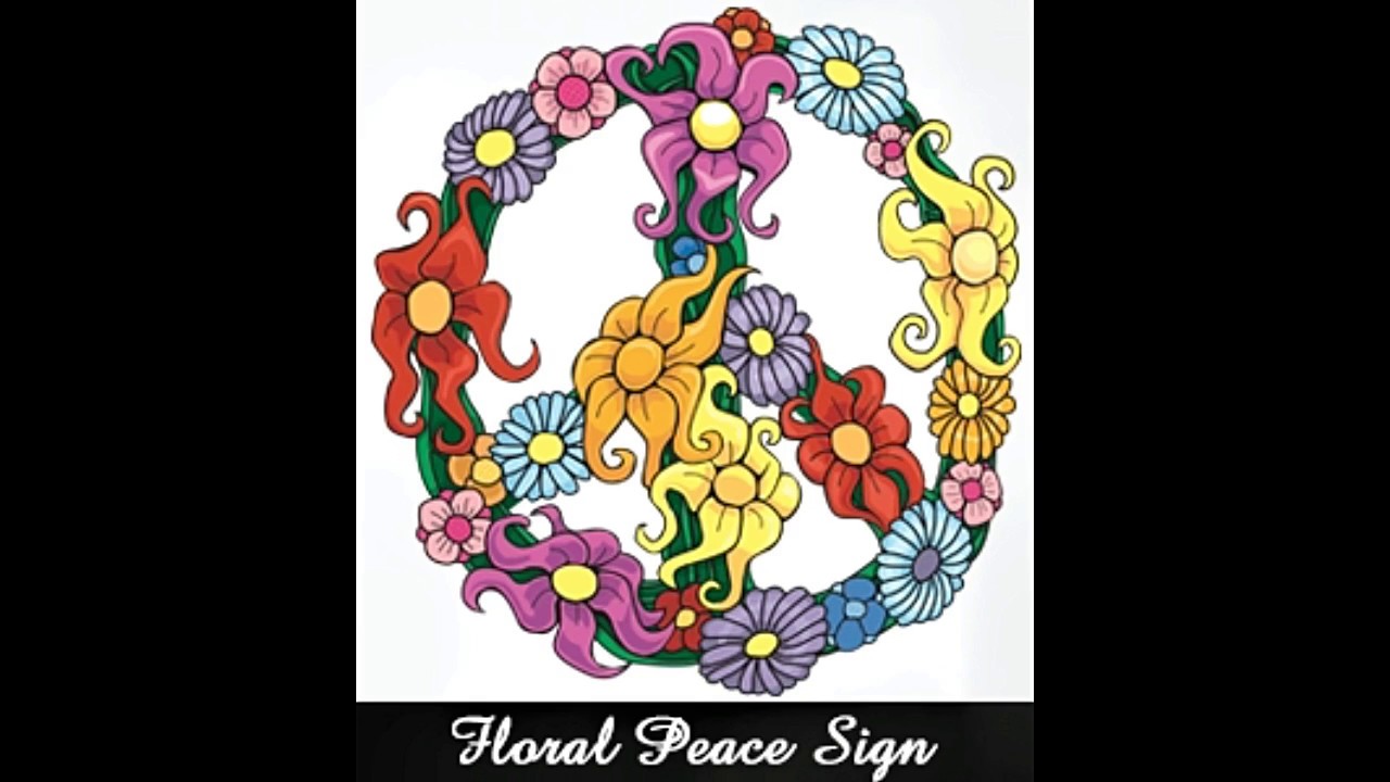 Simple and Attractive Free Printable Peace Sign Coloring Pages