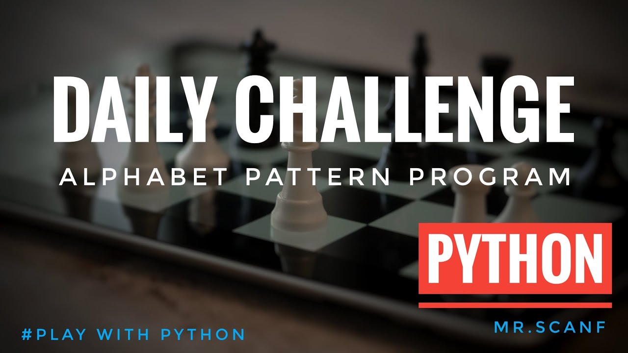 How to do alphabet pattern program ? | Daily challenge #string #python #pattern