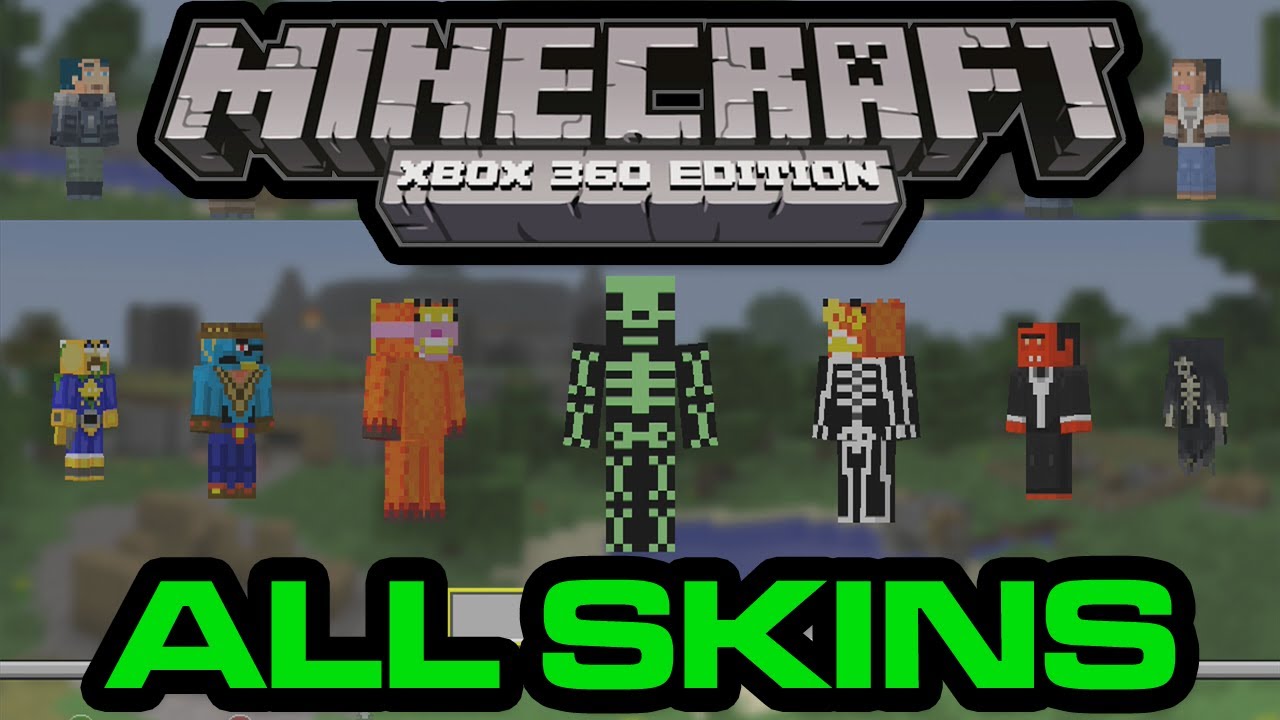 All Minecraft Xbox 360 Edition Skins and Skin Packs