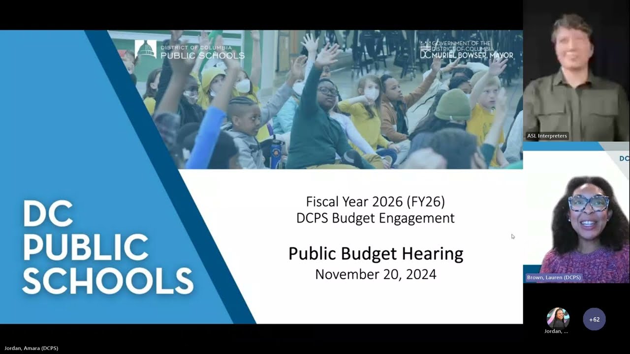 DCPS Fiscal Year 2026 Public Budget Hearing (School Year 2025-26)