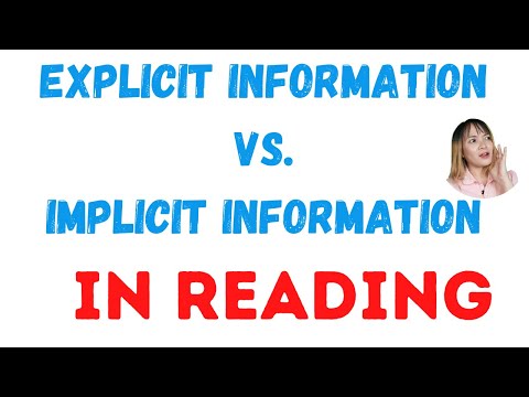How to Identify Explicit information and Implicit Information in a Text ...