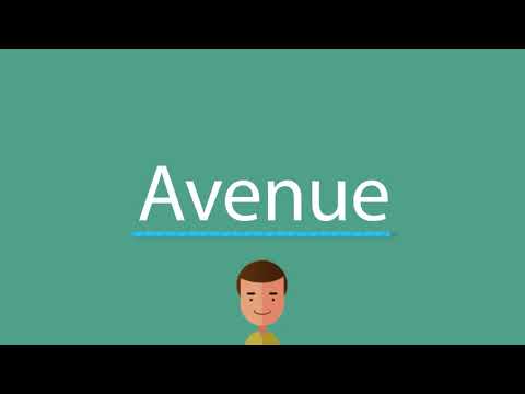 How to say Avenue