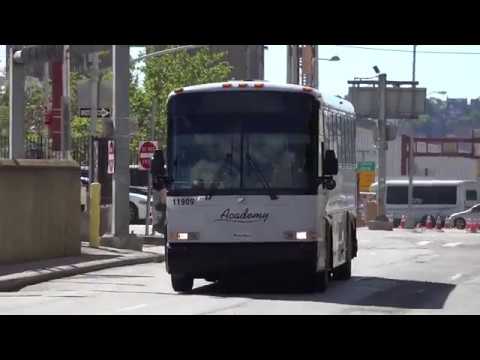 ACADEMY BUS 11909 DECELERATION AND ACCELERATION IN NEW YORK CITY MCI D4500