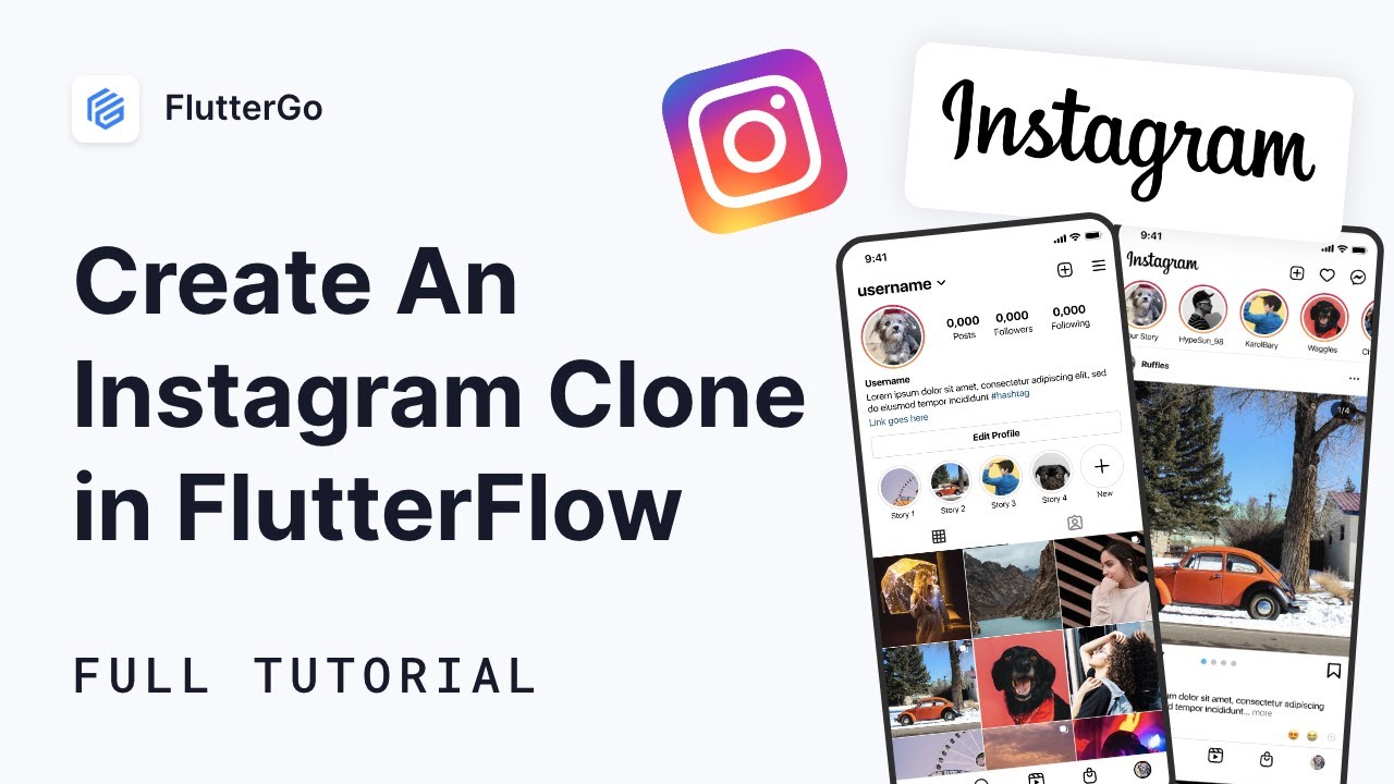 Build INSTAGRAM in FlutterFlow | FULL TUTORIAL | PART 1