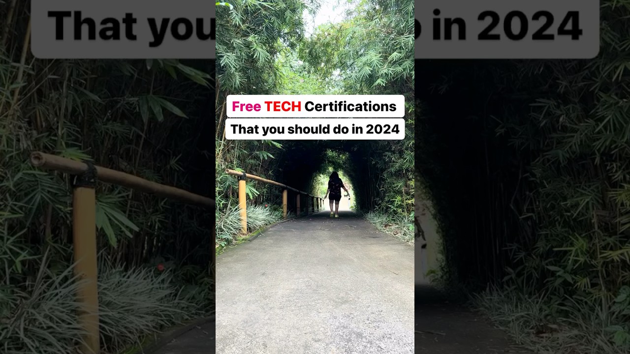 🔥 **FREE TECH CERTIFICATIONS YOU MUST DO IN 2024!** 🔥 Read Pin Comment