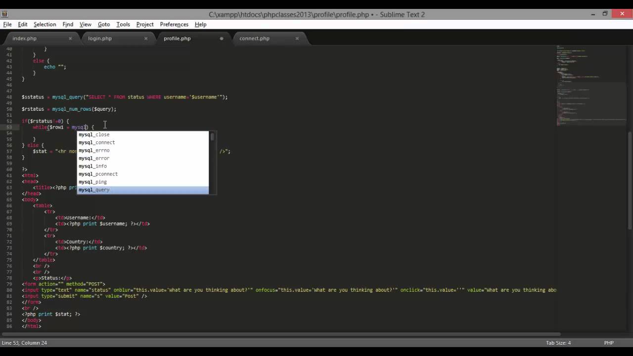 PHP Tutorials: Profile Page (Part 3/3)