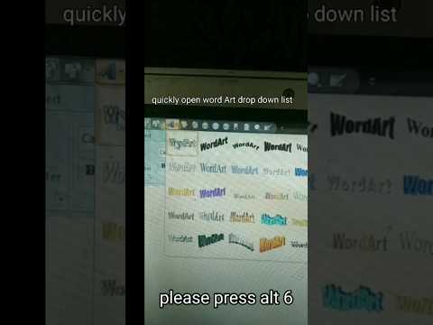 #what is shortcut key of word Art #short #ytshort