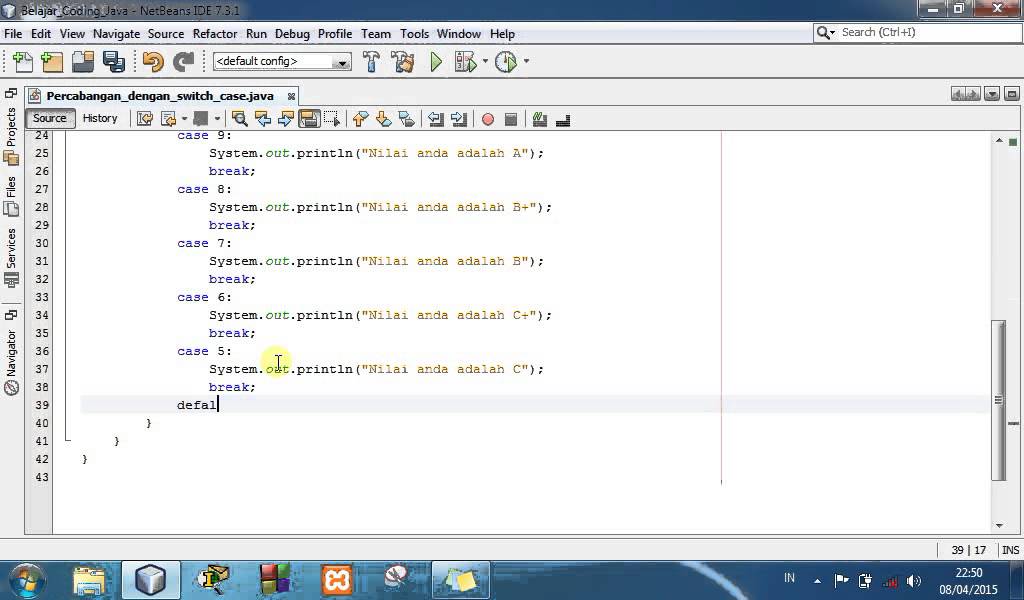 Java Tutorial - Belajar Switch Case Dalam Java Mudah