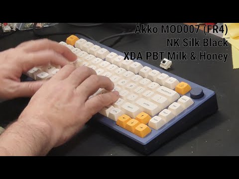 Akko MOD007 Sound Test with NK Silk Black and PBT XDA Milk and Honey
