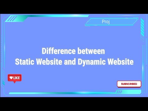 Difference between Static website and dynamic websites