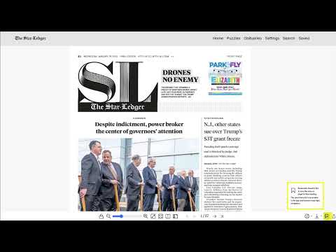 The Star Ledger Online Newspaper Navigation 02 14 24
