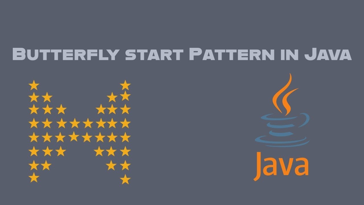 🔥 Butterfly Pattern Program in Java | Star Pattern Printing | Java for Beginners || #java