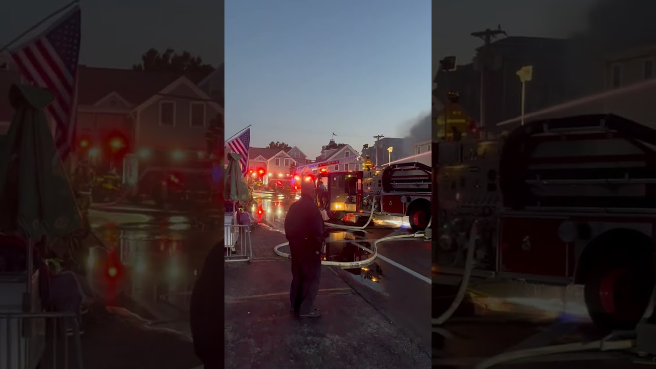 Harborside Inn on Block Island catches fire #shorts