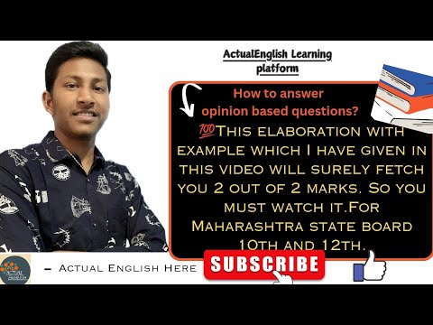 12th Board Maharashtra English paper|How to answer opinion based questions with example explained💯👆🏻