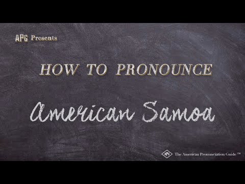 How to Pronounce American Samoa (Real Life Examples!)