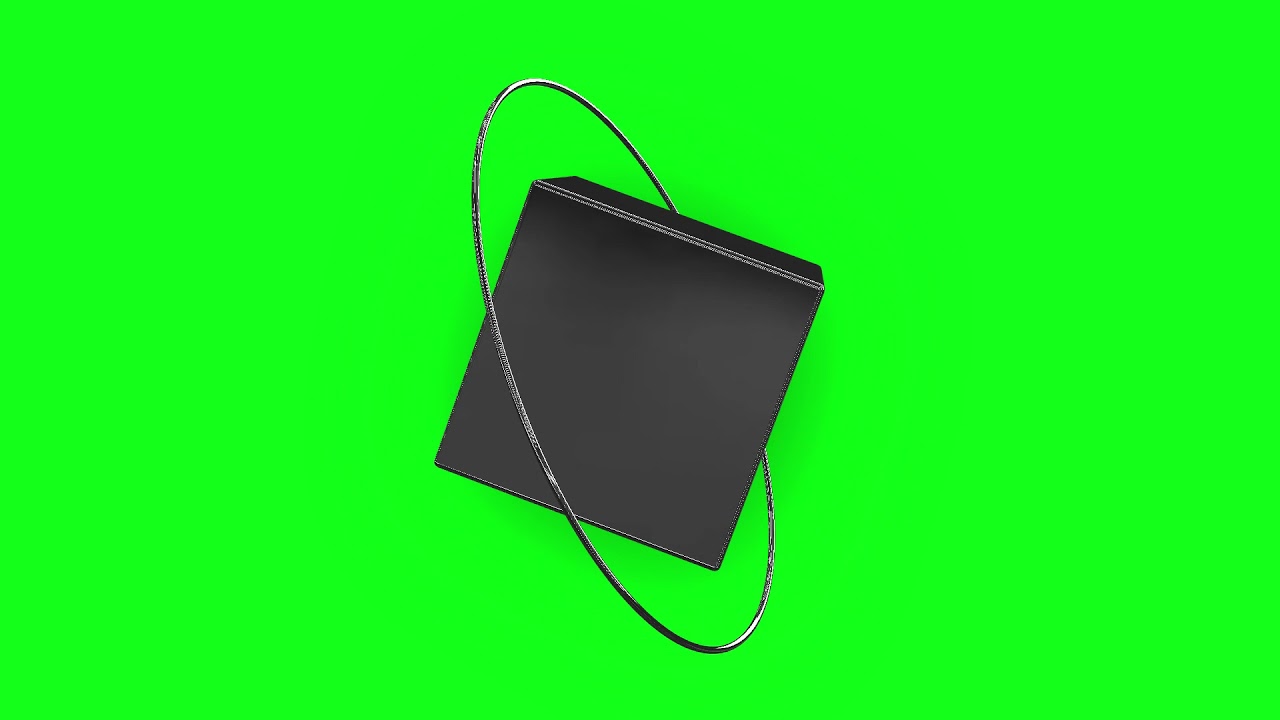 Animated 3d Box Rotating Green Screen loopback/ green screen
