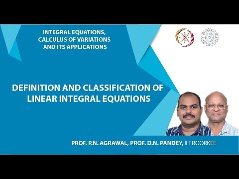 Definition and classification of linear integral equations Video ...