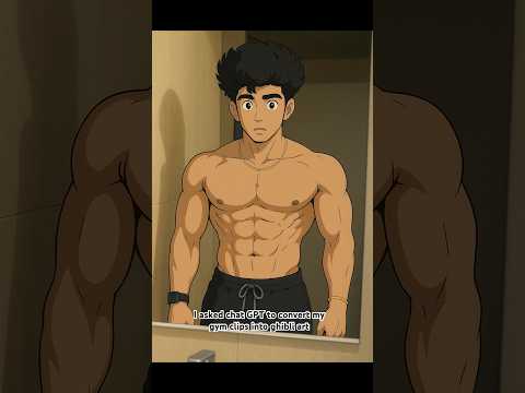 Ghibli art gym version #shorts#fitness#gym