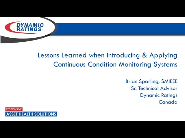 Assets condition monitoring