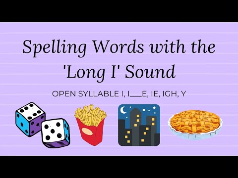 Spelling Words With Long 'I' sound || Spelling Made Easy