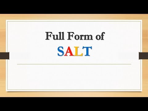 Full Form of SALT || Did You Know?