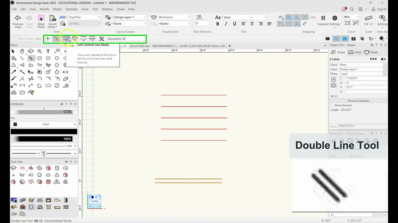 3 Basic Tool Palette Vectorworks 2025