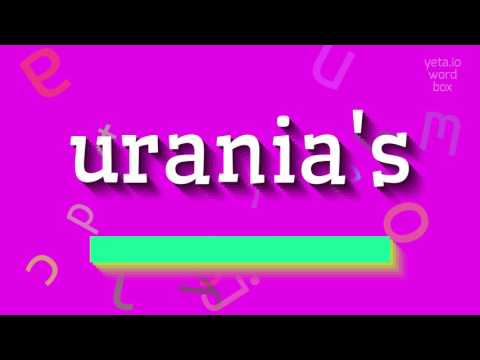 How to say "urania's"! (High Quality Voices)
