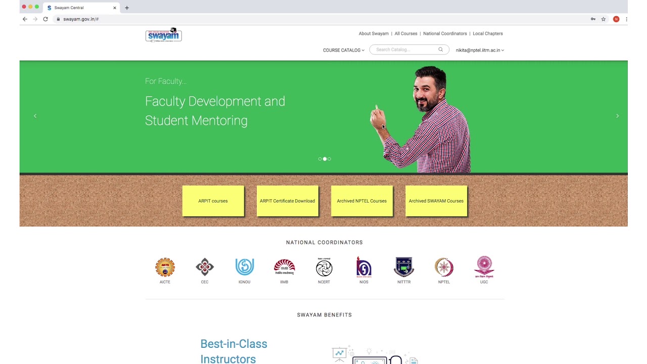 How to enroll for NPTEL Online Certification Courses for working professionals