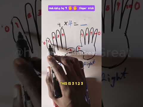 multiply 4 by 9 finger trick #maths #mathtricks #multiplication #trending #shorts