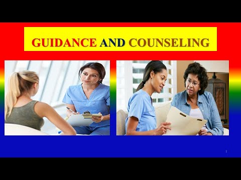GUIDANCE AND COUNSELING - definition , objectives, types, organization