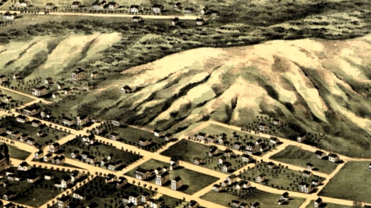 Council Bluffs Iowa 1868 Panoramic Bird's Eye View Map 6597