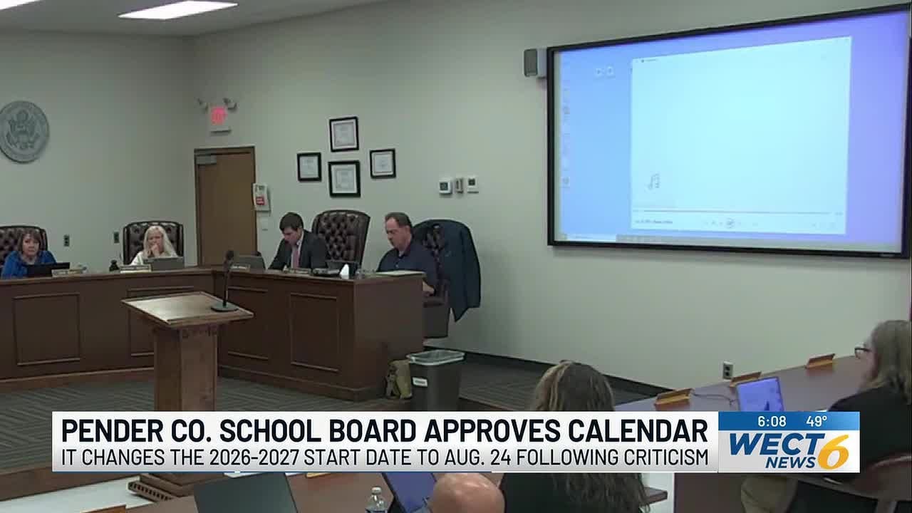 Pender County school board approves change to 2026-2027 calendar, many parents pleased
