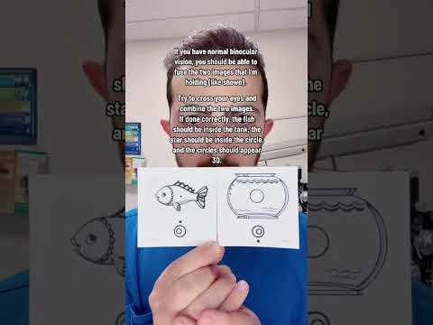 This Binocular Vision Test checks for your ability to cross your eyes and fuse the seperate images s