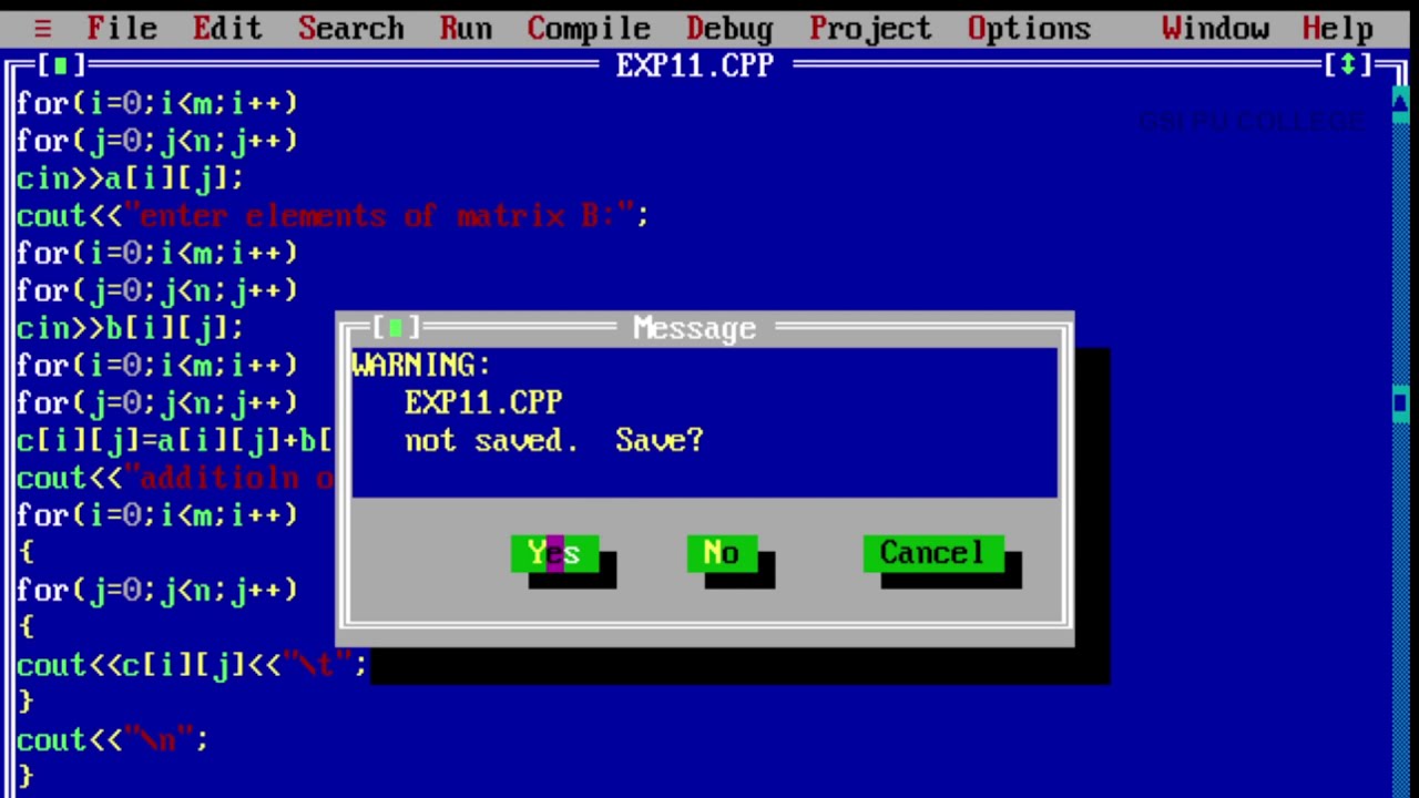 COMPUTER SCIENCE | 1st PUC | LABORATORY | TO FIND SUM OF MATRIX | EXP 11