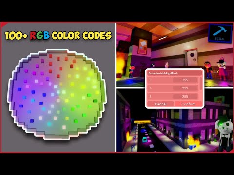 100+ RGB COLOR CODES For Light Blocks in PIGGY BUILD MODE! - Roblox