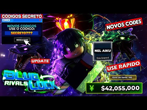 CORRE!! 6 NOVOS CÓDIGO NO BLUE LOCK RIVALS +TODOS CODIGOS DO BLUE LOCK RIVALS NOVA ATUALIZAÇÃO