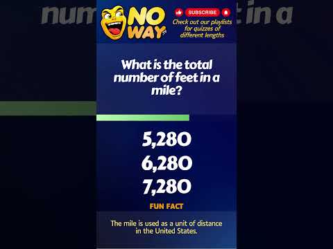What is the total number of feet in a mile๏ผ