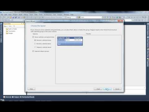 Add a simple report to ASP.NET Web Application using Report Wizard in Visual Studio 2010 ...