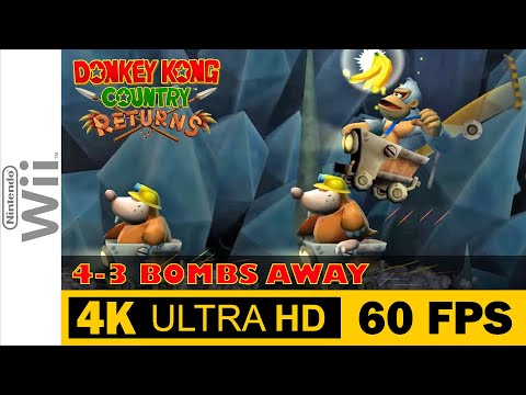 4-3 BOMBS AWAY - SUPER GUIDE | Donkey Kong Country Returns | Walkthrough, No Commentary, Wii