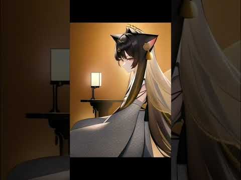 amazing #cat transformation into #anime cat girl #viralclips
