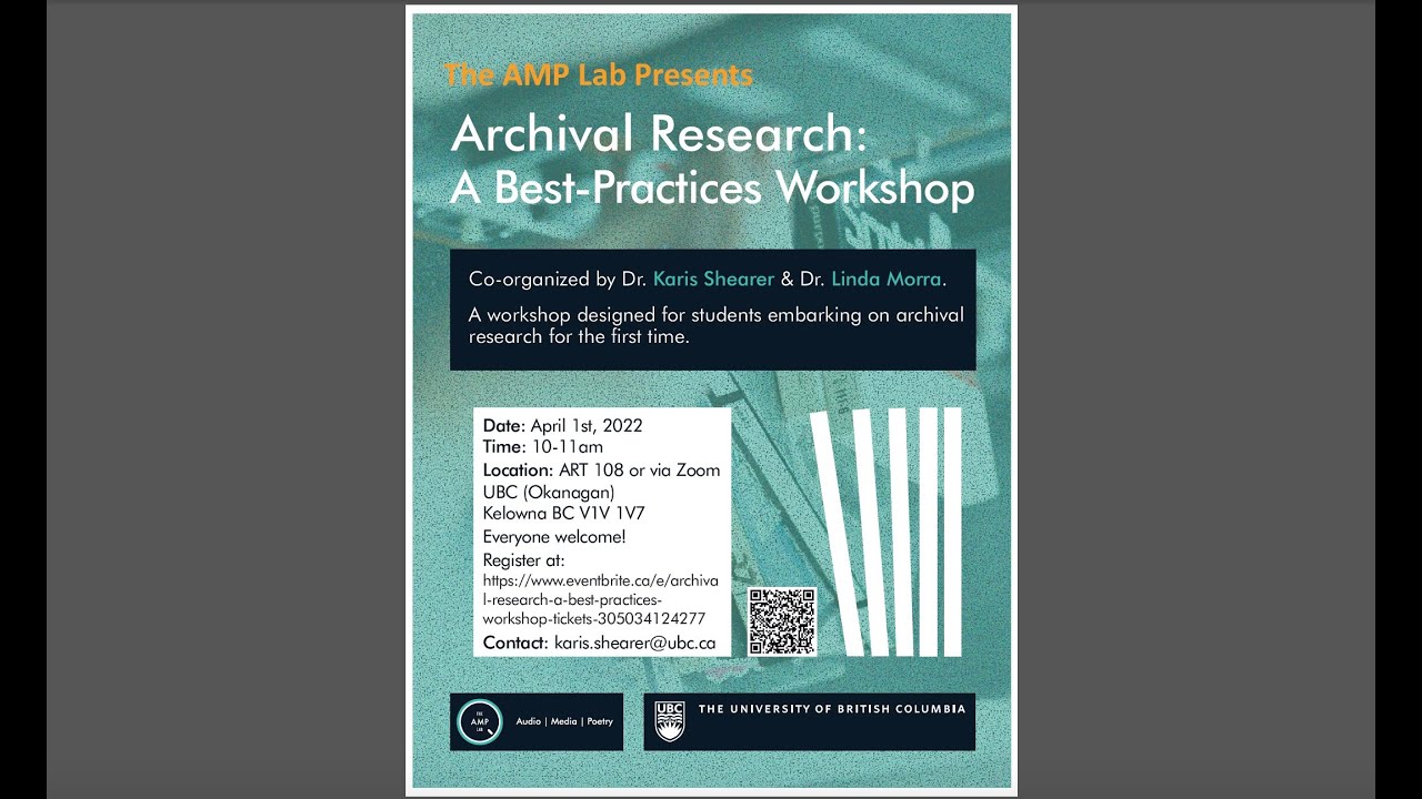 Archival Research: A Best Practices Workshop